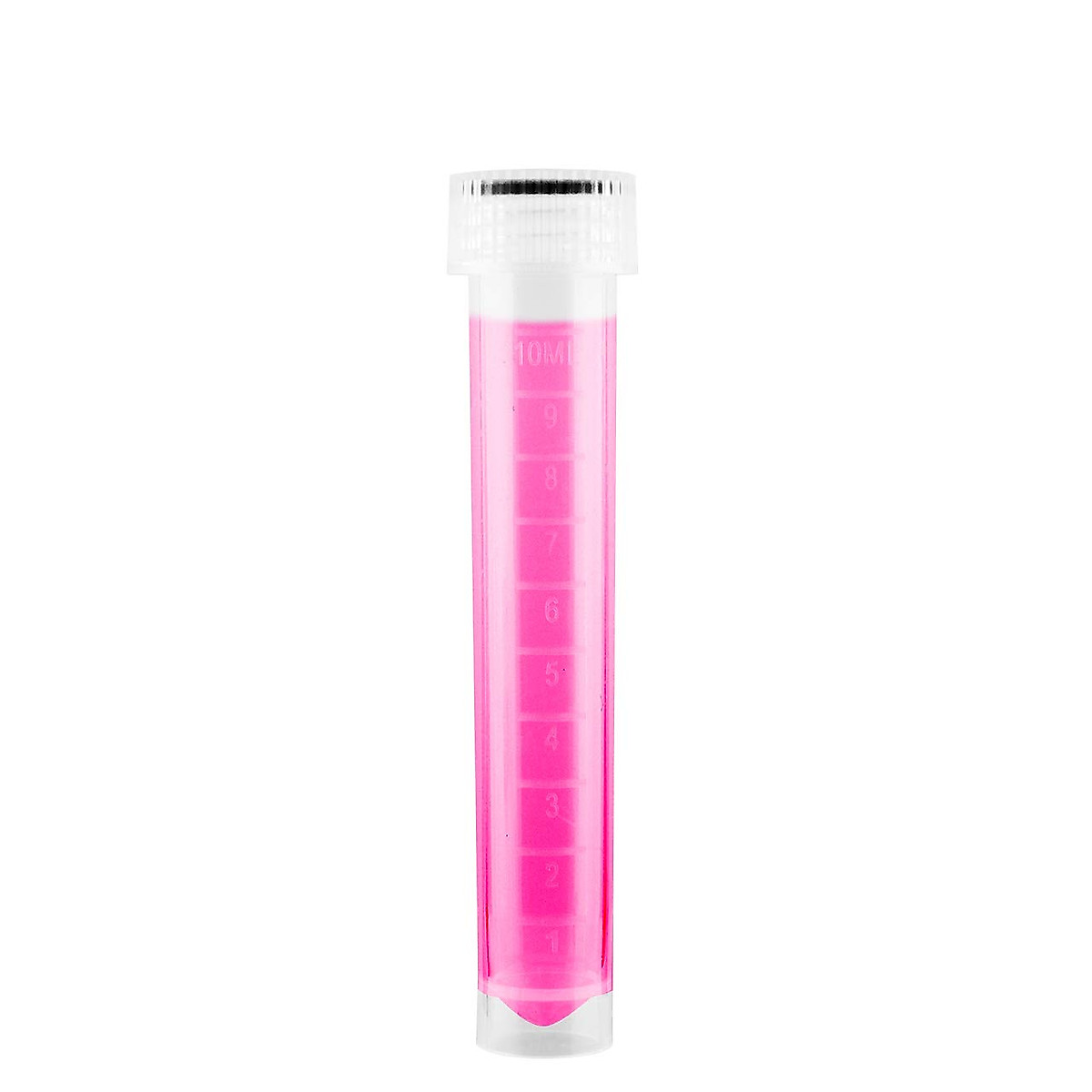 Bluecel 10ml Lab Plastic Frozen Test Tube Vial Seal Ring Container with Screw Caps and Scale (50)