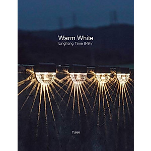 TIJNN Solar Deck Lights, Outdoor Lighting Backyard Decor Outside Step Lights Garden Post Fence - 6 Pack