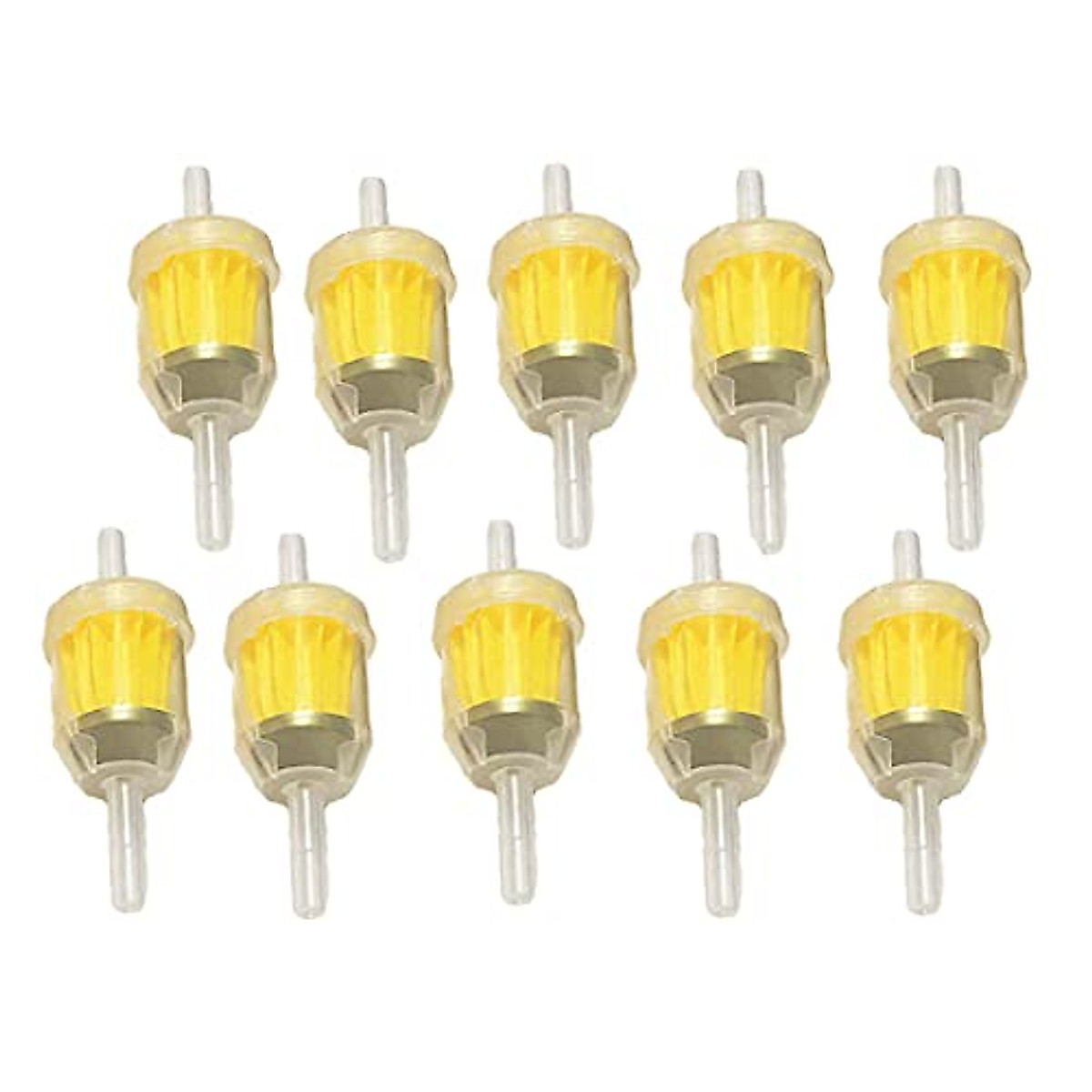 Gas Inline Fuel Filter1/4" 5/16" Fits for John Deere, Kawasaki, Kohler,Small Tractors, Iawn Mowers, Snowmobiles, Garden Tillers, Go Karts Engines (10 Pack)