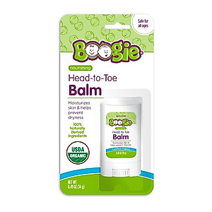 Baby Balm Stick by the Makers of Boogie Wipes, Moisturizes and Soothes from Head to Toe, Hypoallergenic, Naturally Derived, 0.49 oz, Pack of 1