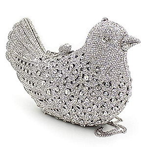 Ladies Diamond Clutch-Purse Chain Wedding Women Evening-Bag Rhinestone Luxury-Handbag Bird