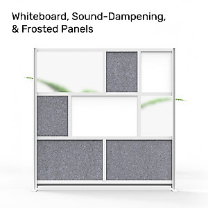 Stand Up Desk Store ReFocus Modular and Expandable Office Partition Wall System (70" W x 70" H Freestanding Divider Wall)