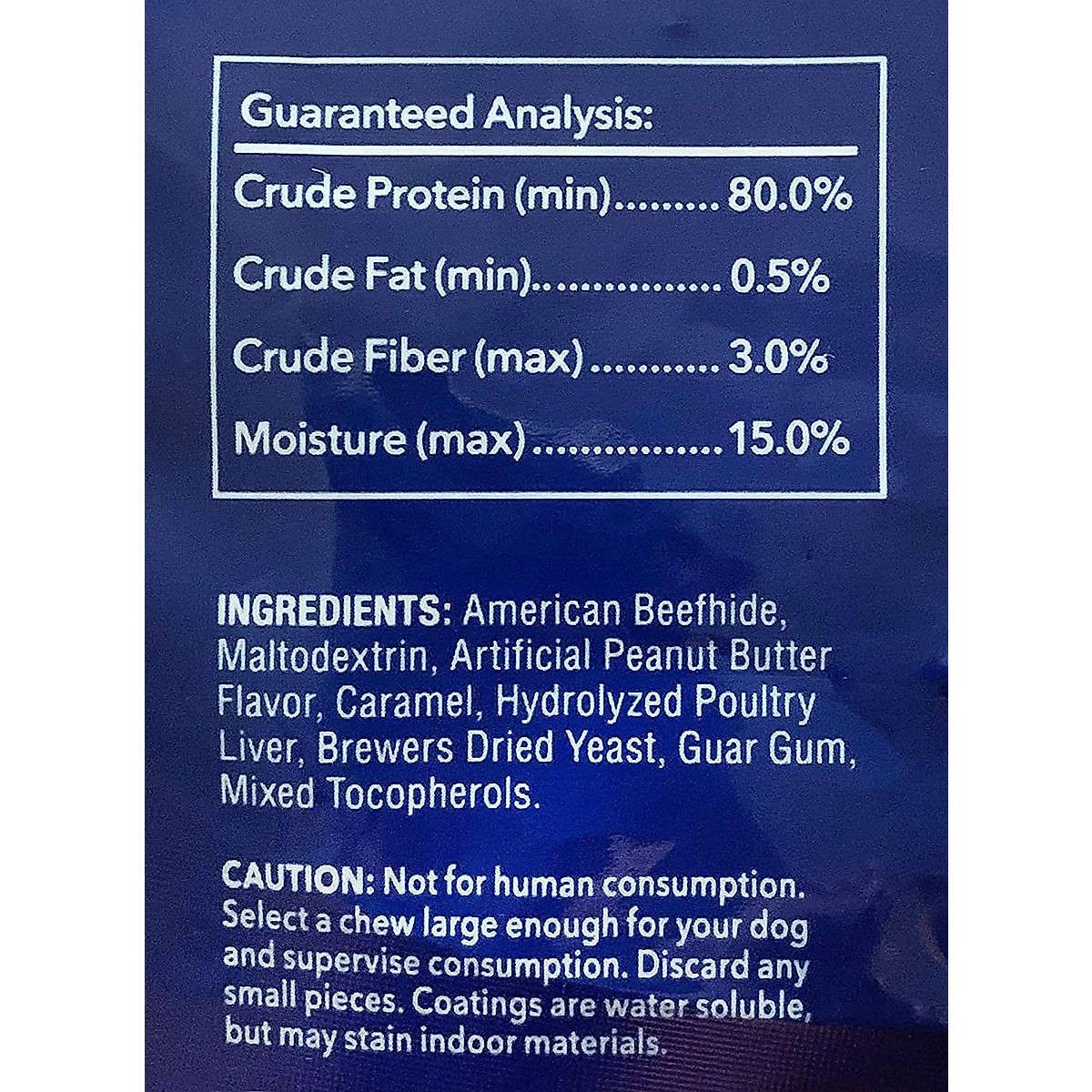 Pet Factory 100% Made in USA Beefhide 5" Chip Rolls Dog Chew Treats - Peanut Butter Flavor, 20 Count/1 Pack