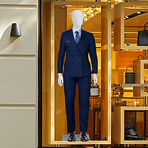 Male Mannequin Full Body Body, 73 Inches Adjustable Detachable Dress Model Stand Realistic Display Mannequin Head Metal Base for Retail Clothing Shops, Halloween Christmas Cosplay, 1pcs