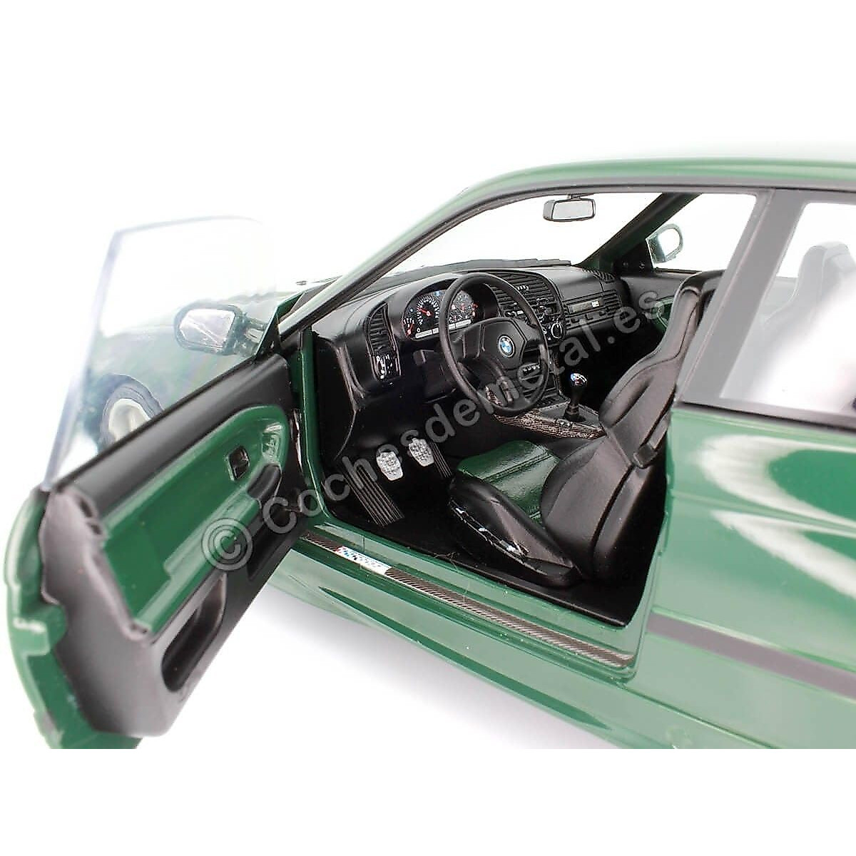 Solido S1803907 1:18 1995 BMW E36 Coupe M3 GT-British Racing Green Porsche Collectible Miniature car