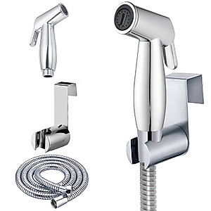 Hand Held Bidet Sprayer - Sprayer Shattaf Toilet Bidet Shower Head for Bathroom Sink or Toilet - with 59-inch Hose and Wall Bracket