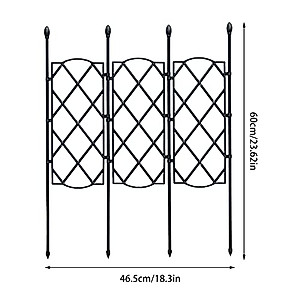 Decor Trellis, Garden Trellis for Climbing Plants, Garden Fence, Stackable Mini Garden Trellis, Superimposed Garden Flower Support Metal Trellis for Climbing Rose Vegetable Flower
