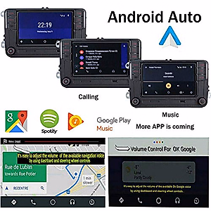 SCUMAXCON 6.5" Car Stereo RCD360 PROII RCD330 Carplay Android Auto Bluetooth USB SD RVC FM for VW Golf MK5 MK6 Passat Caddy Jetta Polo CC EOS (Backup Camera Actived)
