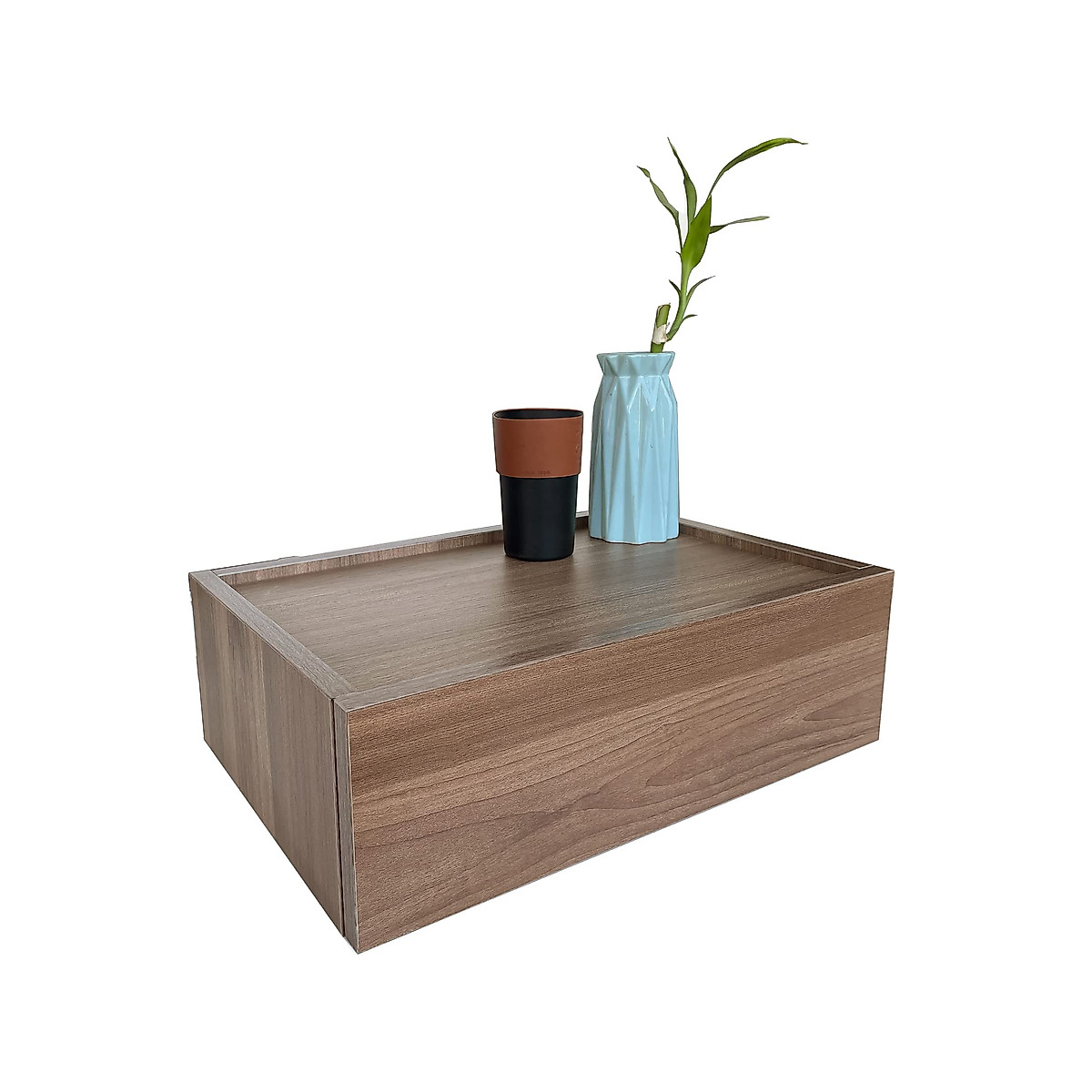 2 PCS nightstand Floating Drawer Shelf Bedside,The Bedside Table of The Hotel Hidden lamp Belt,nightstands Set of 2 mid Century Modern