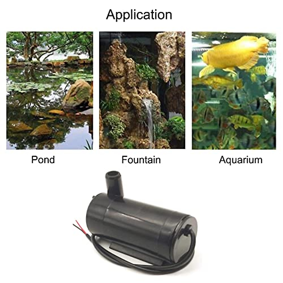 SazkJere 8pcs Micro Submersible Mini Water Pump DC 3V 5V Horizontal Aquarium Water Pump Low Noise for Fish Tank Pond Fountain Hydroponics Garden (Black)