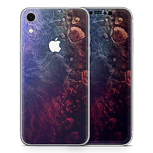 Design Skinz Abstract Fire & Ice V8 Protective Vinyl Decal Wrap Skin Cover Compatible with The Apple iPhone XR (Screen Trim & Back Glass Skin)