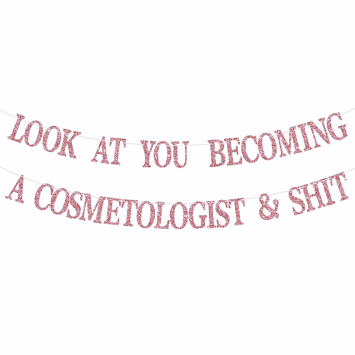 Future Cosmetologyist Banner, Cosmetology School Survivor, Straight Outta Cosmetology School Graduation Party Decorations Red Glitter, Congrats Grad 2024