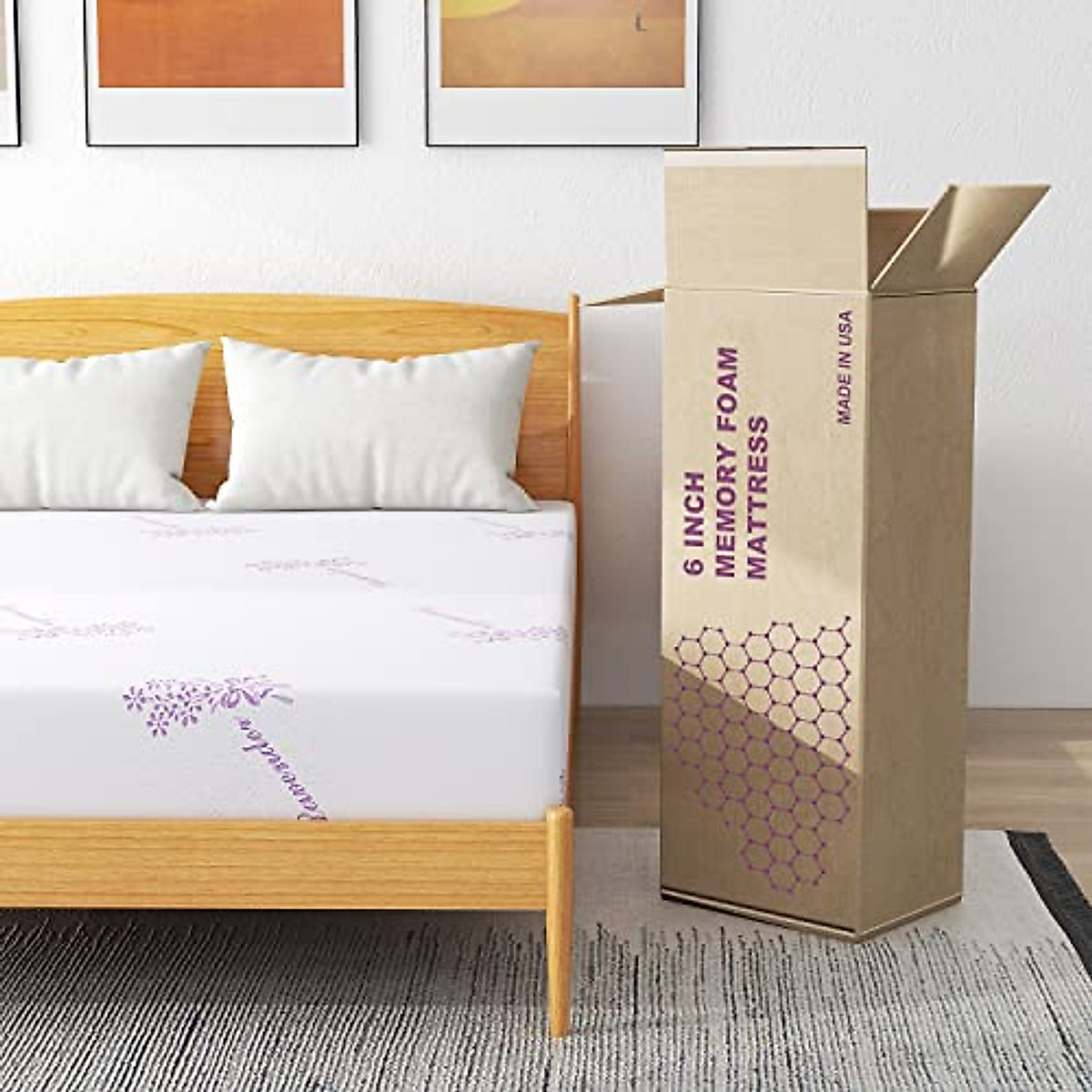 FONTOI King Size Mattress in a Box, 10 inch Bed Mattresses Made in USA with Knit Cover, Cooling Gel Green Tea Memory Foam, Medium Firm