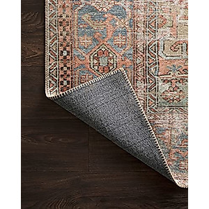 Loloi II Loren Collection LQ-15 Terracotta/Sky, Traditional 5'-0" x 7'-6" Area Rug