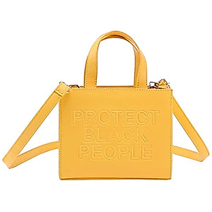 Qiayime Purse and Handbag Protect Black Women Bag Fashion Ladies PU Leather Top Handle Shoulder Satchel Bag Tote Crossbody (yellow)