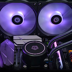 ID-COOLING AURAFLOW X 240 CPU Water Cooler RGB CPU Liquid Cooler 240mm AIO Cooler MB Sync 12V 4PIN Connector 2X120mm RGB Fan, Intel 1700/115X/1200/2066, AMD AM4/AM5