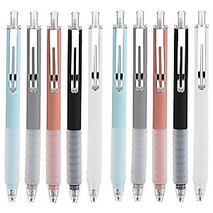 LoveBB 10 Pcs Fine Point Ballpoint Pens 0.5mm Black Ink Smooth Writing Pens Ball Point Pen for Office Worker, Student