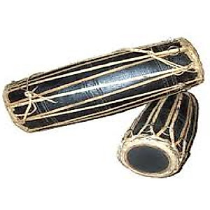 Himalayan Craft Madal Drum Wooden Nepali Folk Instrument Authentic Design 16 IN Large Drum Madal For Fun, For All Age Groups Of Musicians, Gift Birthday Party - Hand Carved In Nepal