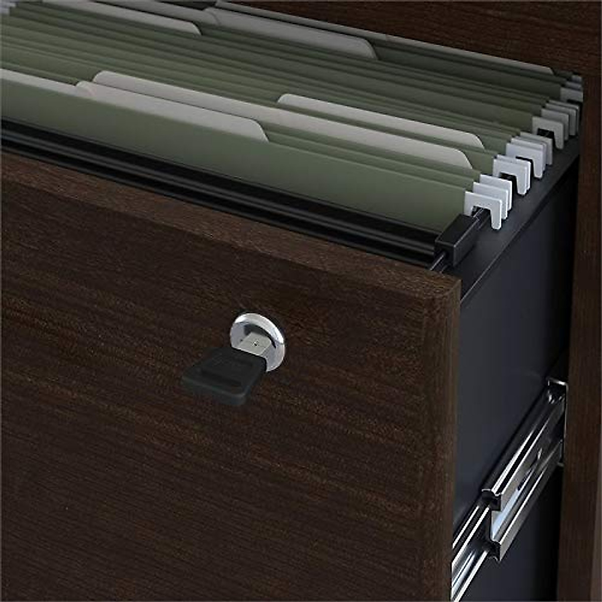 Bush Business Furniture Series C 36W 2 Drawer Lateral File in Hansen Cherry