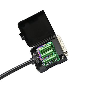 CERRXIAN DB25 Breakout Board, DB25 Male D-SUB Connector to DB25 Screw Solderless Wiring Terminal Module Breakout PCB Board Kits with Plastic Case (M Black)
