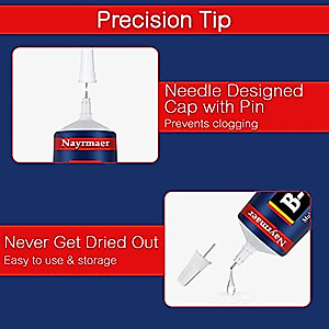 B-7000 Jewelry Glue with Precision Tip, High Flexible Craft Glue, Waterproof Rhinestone Glue for Jewelry, Craft DIY, Clothes, Shoes (25ml)