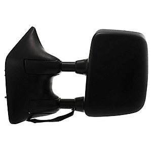 AutoShack KAPNI1320203 Driver Towing Mirror Power Black Textured Heated Manual Folding Replacement for 2006 2007 2008 2009 2010 2011 2012 2013 2014 2015 Nissan Titan 5.6L V8 4WD RWD
