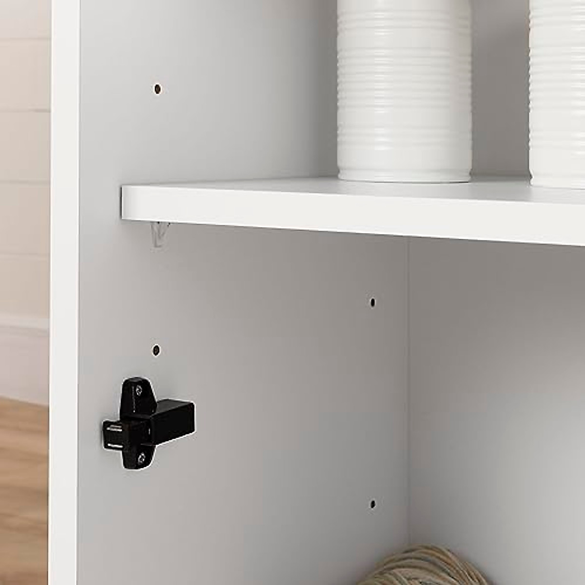 South Shore Crea Counter-Height Craft Table with Scratchproof Surface and Interchangeable Modules - 4 baskets included, Pure White
