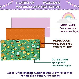 SHENQI 50 Packs Spring Disposable Face Masks Adult with Patterned Designs 50 Count (Pack of 1) face cover 0