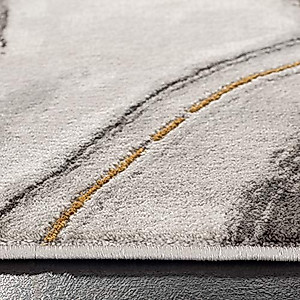 SAFAVIEH Craft Collection 9' x 12' Grey / Gold CFT819F Modern Abstract Non-Shedding Living Room Bedroom Dining Home Office Area Rug