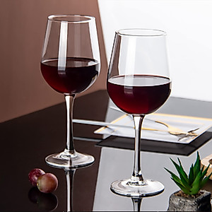 HAKEEMI Fully Tempered Wine Glasses set of 12, 12 oz Durable Red Wine Glasses for Wedding, Party, Dishwasher Safe