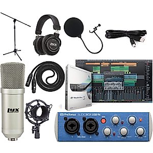 Presonus AudioBox 96 USB 2.0 Audio Interface Studio Bundle with Studio One Artist Software Pack