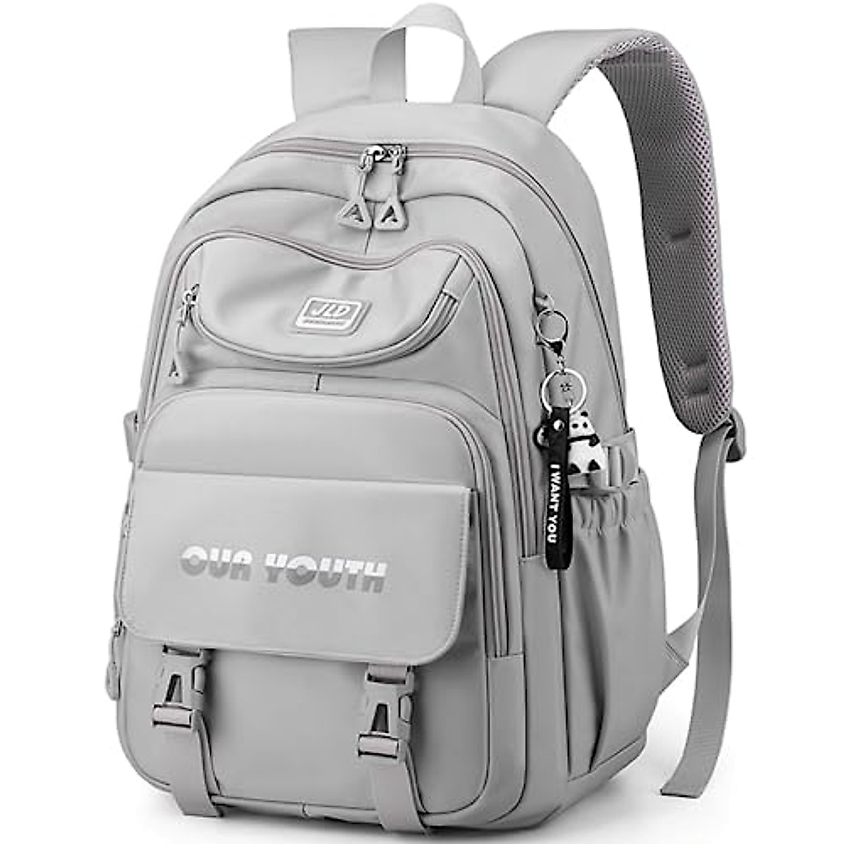 H HIKKER-LINK Laptop Backpack Stylish College Backpack Shoulder Bag Daypack Rucksack Gray