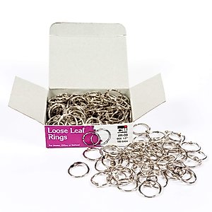 Charles Leonard, Inc Multi-Purpose Rings, 1/2-Inch Diameter, Aluminum (LEOR09), 100/Box,Silver