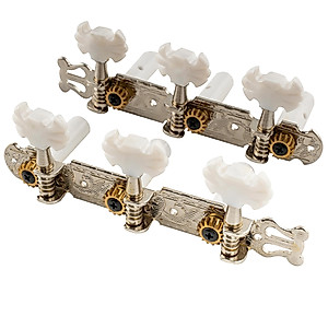 Musiclily Pro 3+3 Lyra Style Classical Guitar Machine Heads Tuning Pegs Keys Tuners Set Butterfly Button Nickel