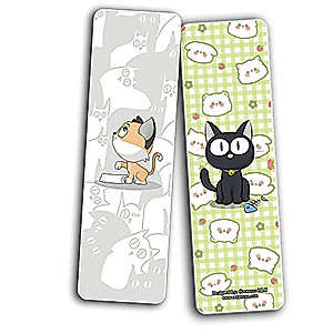 Creanoso Cat Designs Bookmarks (10-Sets X 6 Cards) - Premium Quality Bulk Buy Value Savers Personal Collection