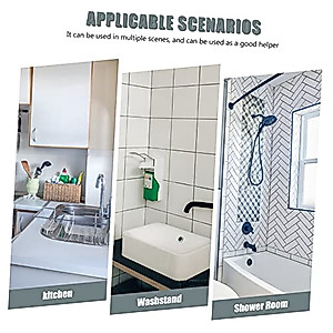 RORPOIR Drain Bag Storage Shelves Plastic Kitchen Sink Organizer Sink Caddy Plastic Organizer Sink Caddy Sponge Holder Draining Rack Storage Organizer Sink Drying Rack White Shelf Hanging