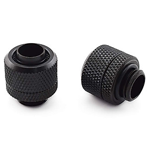 SDTC Tech 4-Pack G1/4" to 3/8" ID 1/2 OD Quick Tighten Compression Fitting for Soft Tubing, PC Water Cooling System Soft Tube Connectors