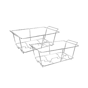 Party Essentials 2-Count Full Size Deluxe Chafing Racks, Chrome