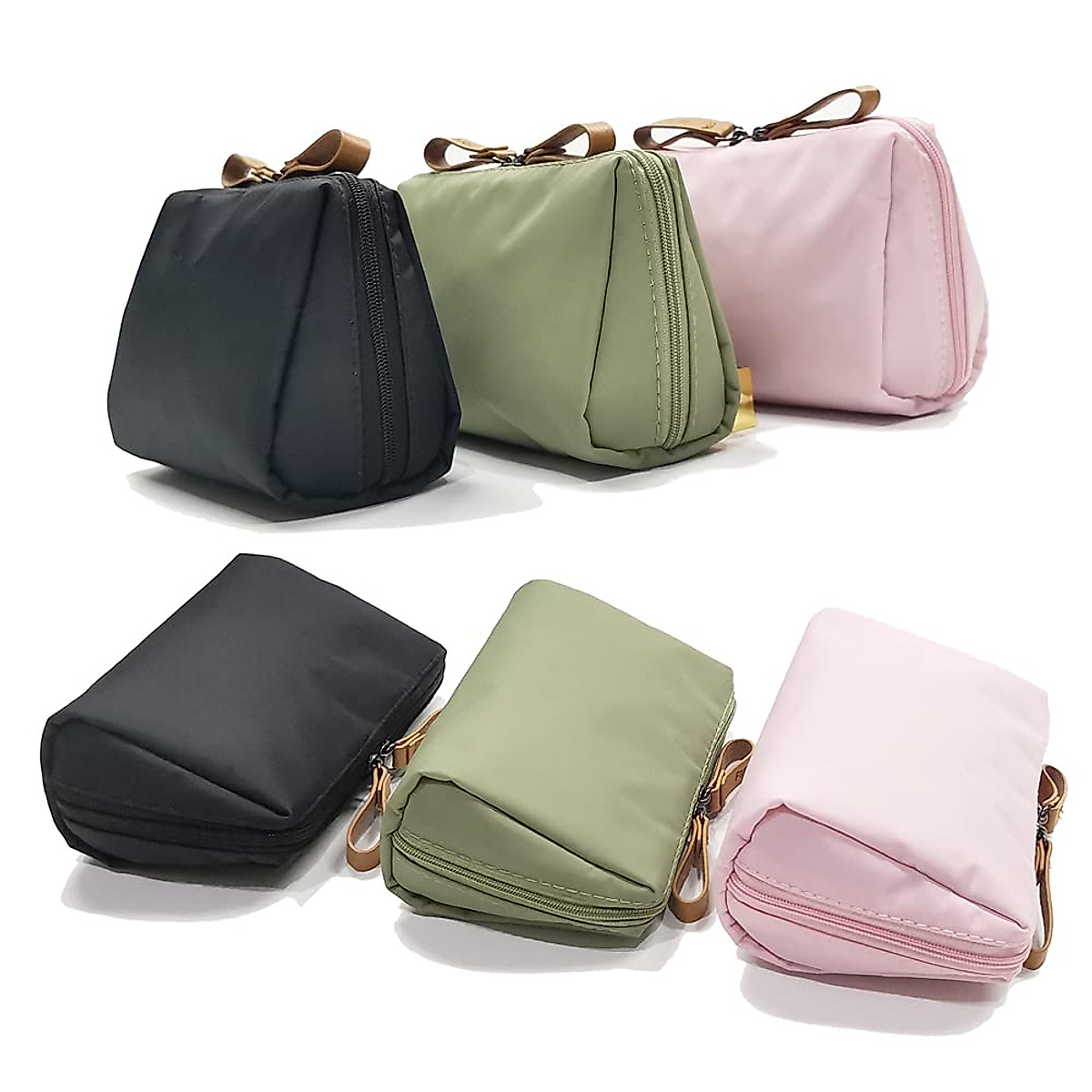 Vviitop Small Makeup Bag for Purse, Makeup Pouch Small Cosmetic Bag Mini Portable Handbag for Women and Girls (Emerald Green)