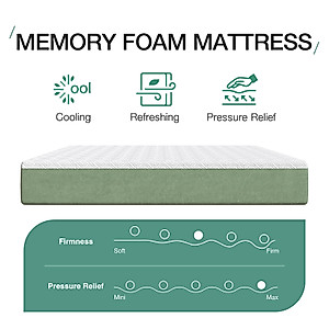 Novilla Full Size Mattress 10 Inch Memory Foam Mattress Full with Cooling Gel Foam for Refreshing Sleep & Pain Relief Full Mattress in a Box Medium Plush Full Bed Mattress