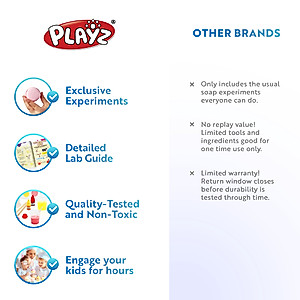 Playz Yummy Cupcake Soap & Bubbles DIY Science Kit - Fun STEM Gift for Age 8, 9, 10, 11, 12 Year Old Girls and Boys - Educational Arts and Crafts for Kids Age 8-12