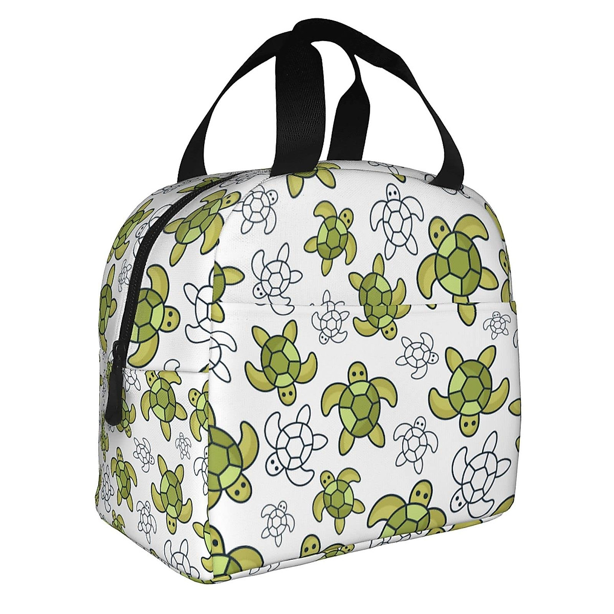Lunch Bag Green Kawaii Turtle Insulated Lunch Box Teen School Reusable Bags Meal Portable Container Tote For Boys Girls Travel Work Picnic Boxes