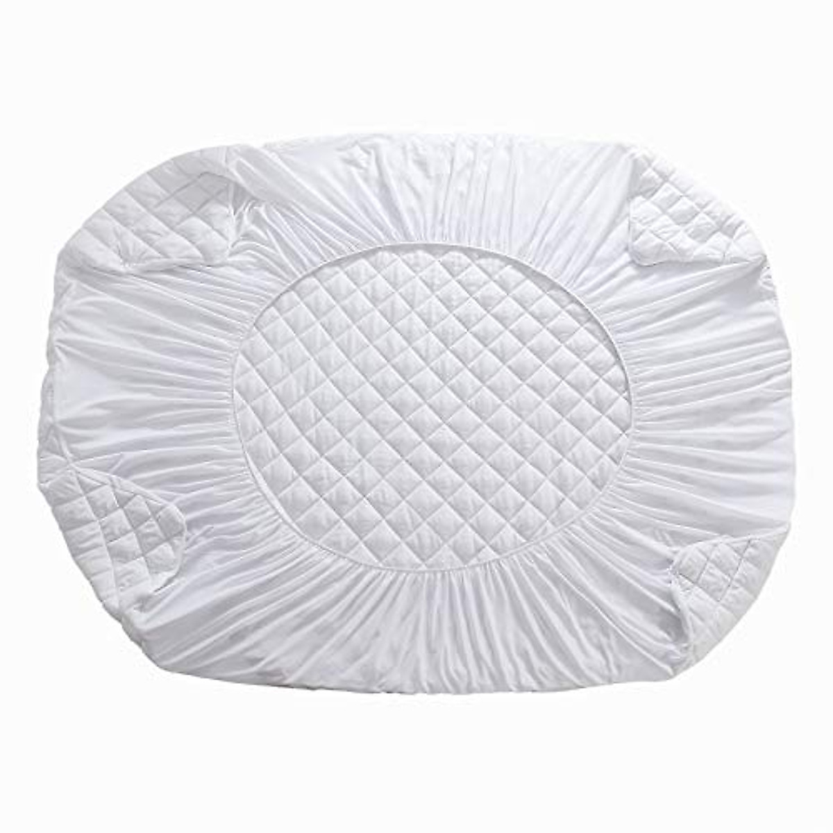 Wamsound 100% Waterproof Twin Size Mattress Pad,Quilted Fitted Mattress Cover,Deep Pocket Hollow Microfiber Alternative Filling Super Soft and Breathable Cooling Mattress Topper Skin-Friendly,18“