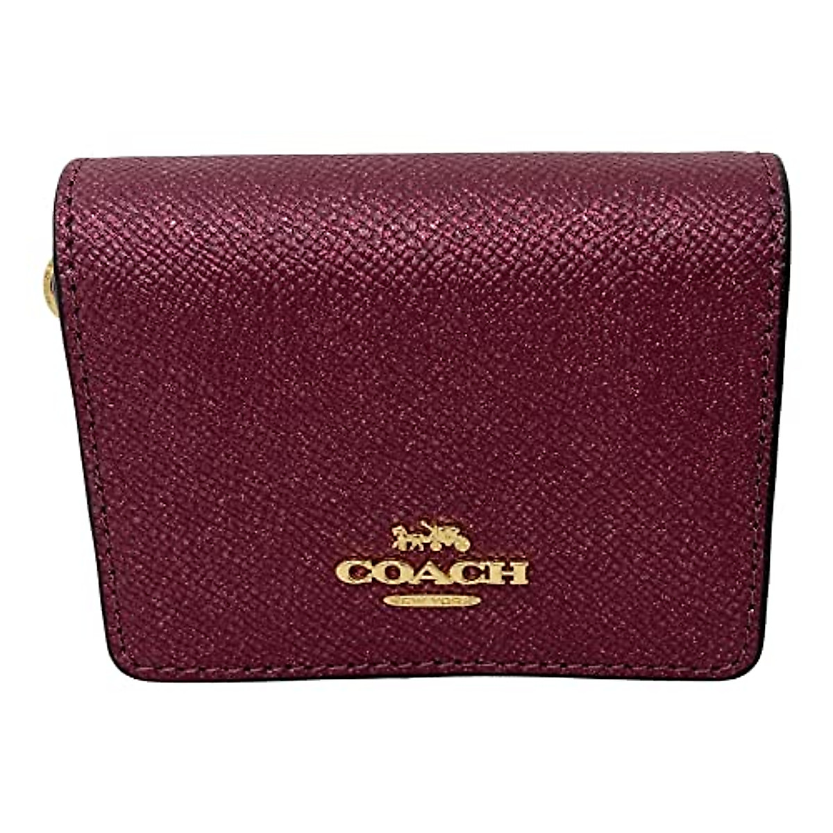 COACH Boxed Mini Wallet on Chain in Black Cherry