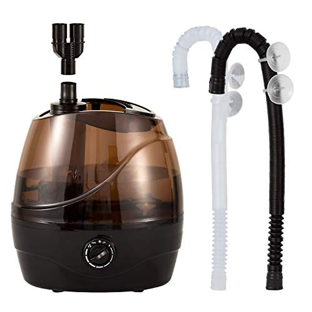 OIIBO Reptile Humidifiers, Reptile Fogger with Double Extension Tube, 2.2L Reptile Misting System, 2 in 1 Joint Fogger for Reptile Amphibians Terrarium Tank