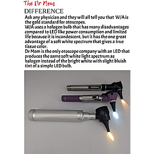 【Lifetime Warranty】5th Gen Dr Mom Professional Otoscope - 100% Forever Guarantee - Full-Size with Our Largest Lens