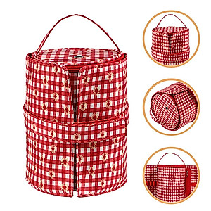 SEWACC Knitting Tools Bag Crochet Organizer Bag Yarn Storage Tote Knitting Accessories Supplies Yarn Holder with Grommets Crochet Project Case