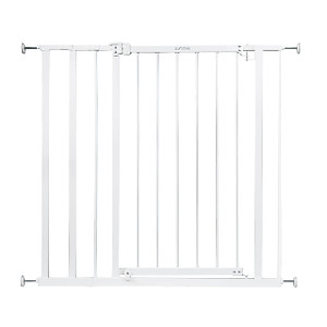 Summer Infant Everywhere Extra Tall & Extra Wide Pet and Baby Gate, 28.75" - 39.75" Wide, 36" Tall, Pressure and Hardware Mounted, Install In-Between Rooms, Doorways and Stairways - White Metal