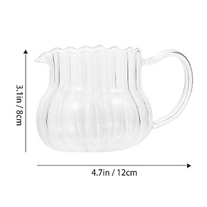 Small Milk Jug Crystal Jug Glass Milk Jug Milk and Cream Pitcher Formula Container Gravy Pitcher Latte Art Pitcher Coffee Frothing Cup Clear Glass Cups Sauce Pitcher Seasoning Mini