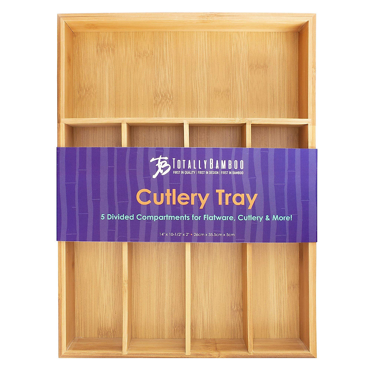 Totally Bamboo Flatware and Utensil Drawer Organizer